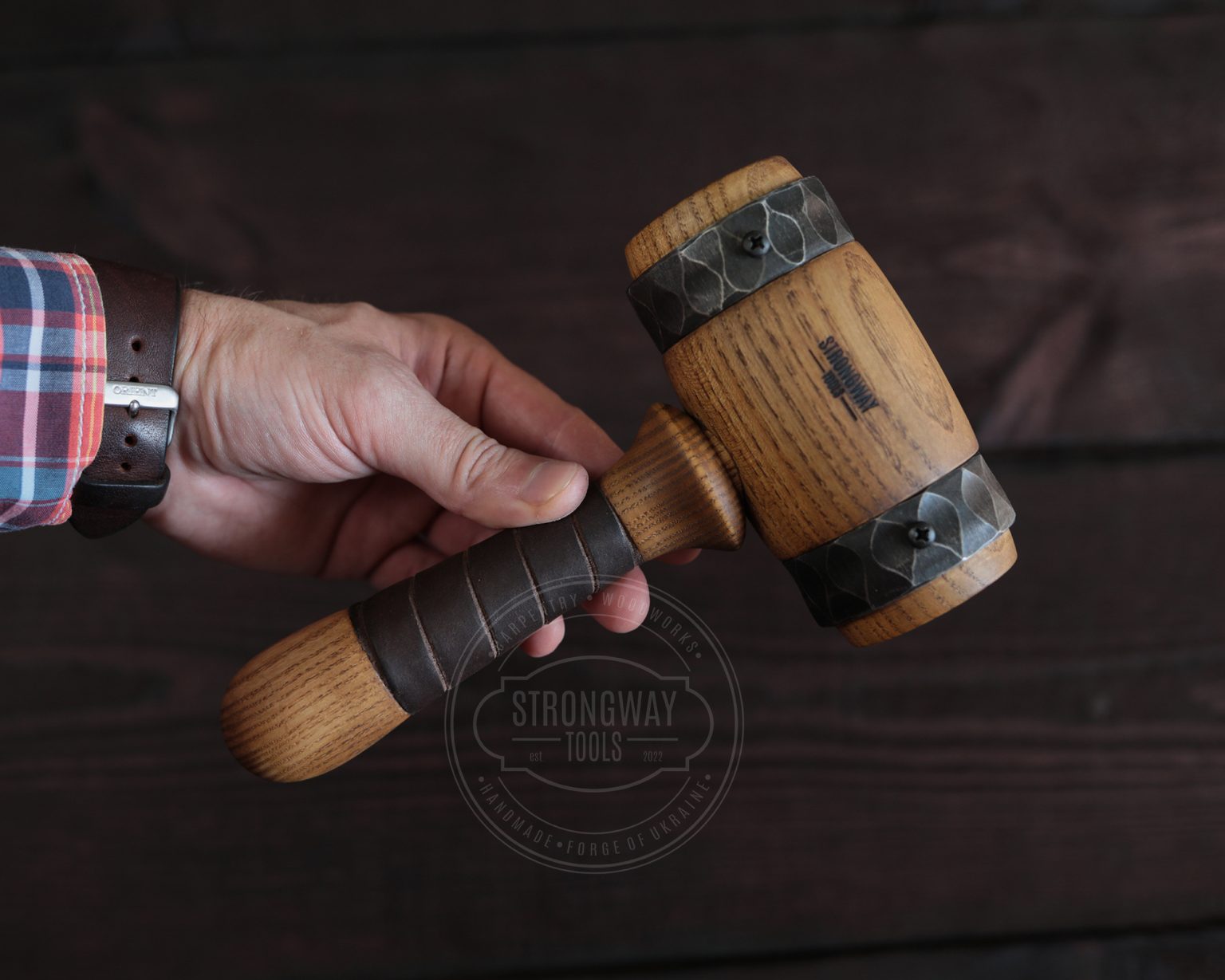 Small Steel Hooped Wooden Mallet (Hammer)