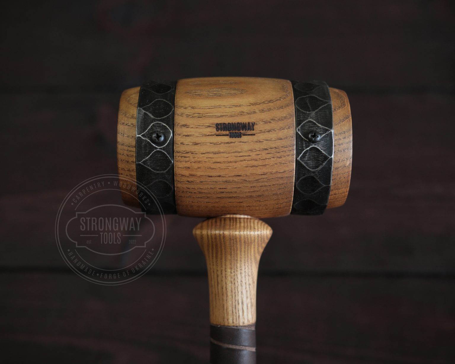 Medium Steel Hooped Wooden Mallet (Hammer)
