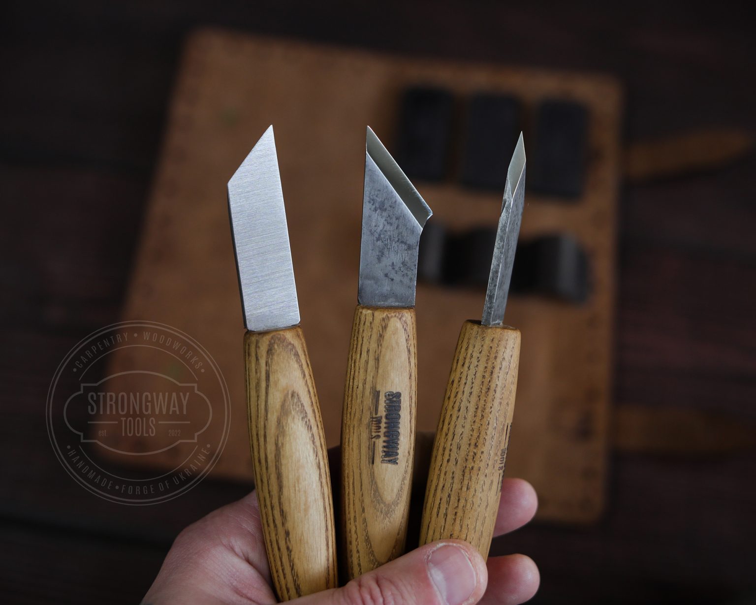 Set of 3 Cutting Knives With Bag