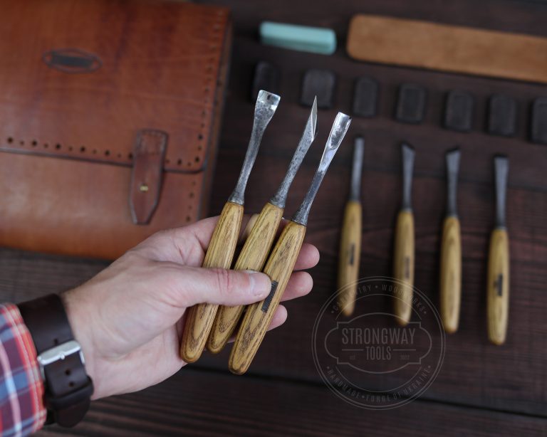 Set carving knives with bag