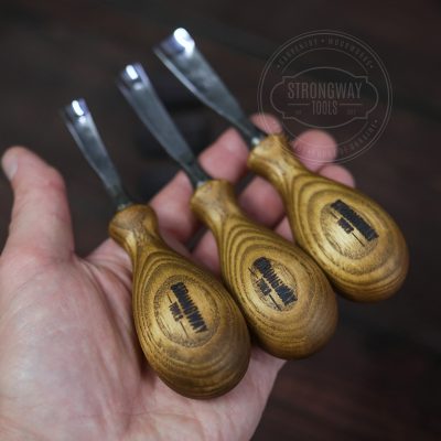 Set of three cutting knives