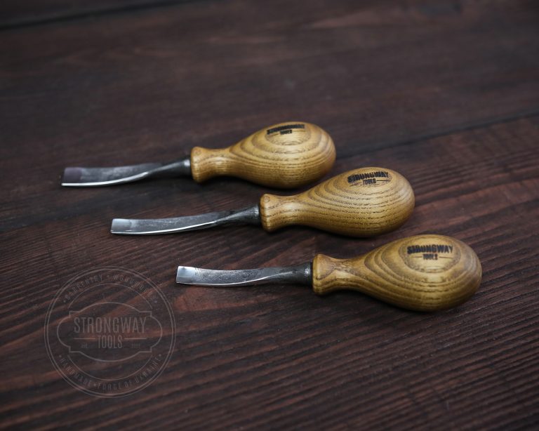 Set of three cutting knives