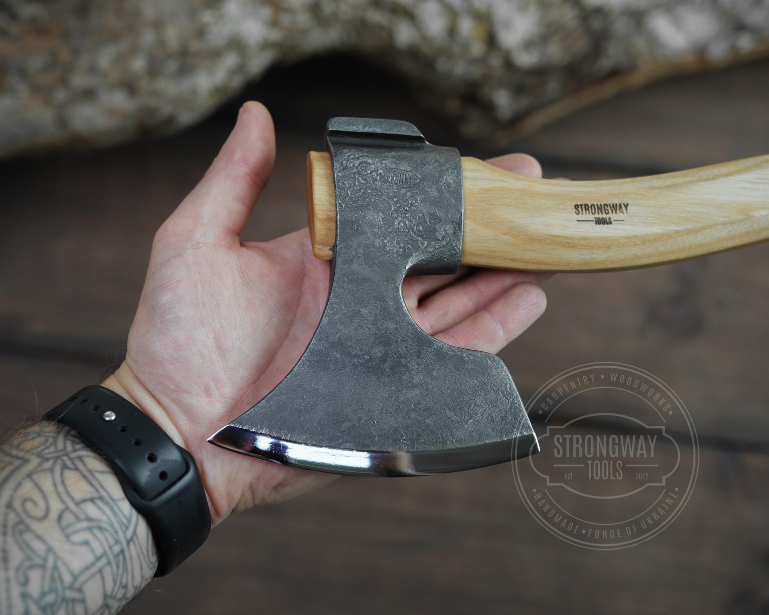 Small Finnish Carving Axe with Octogonal Handle