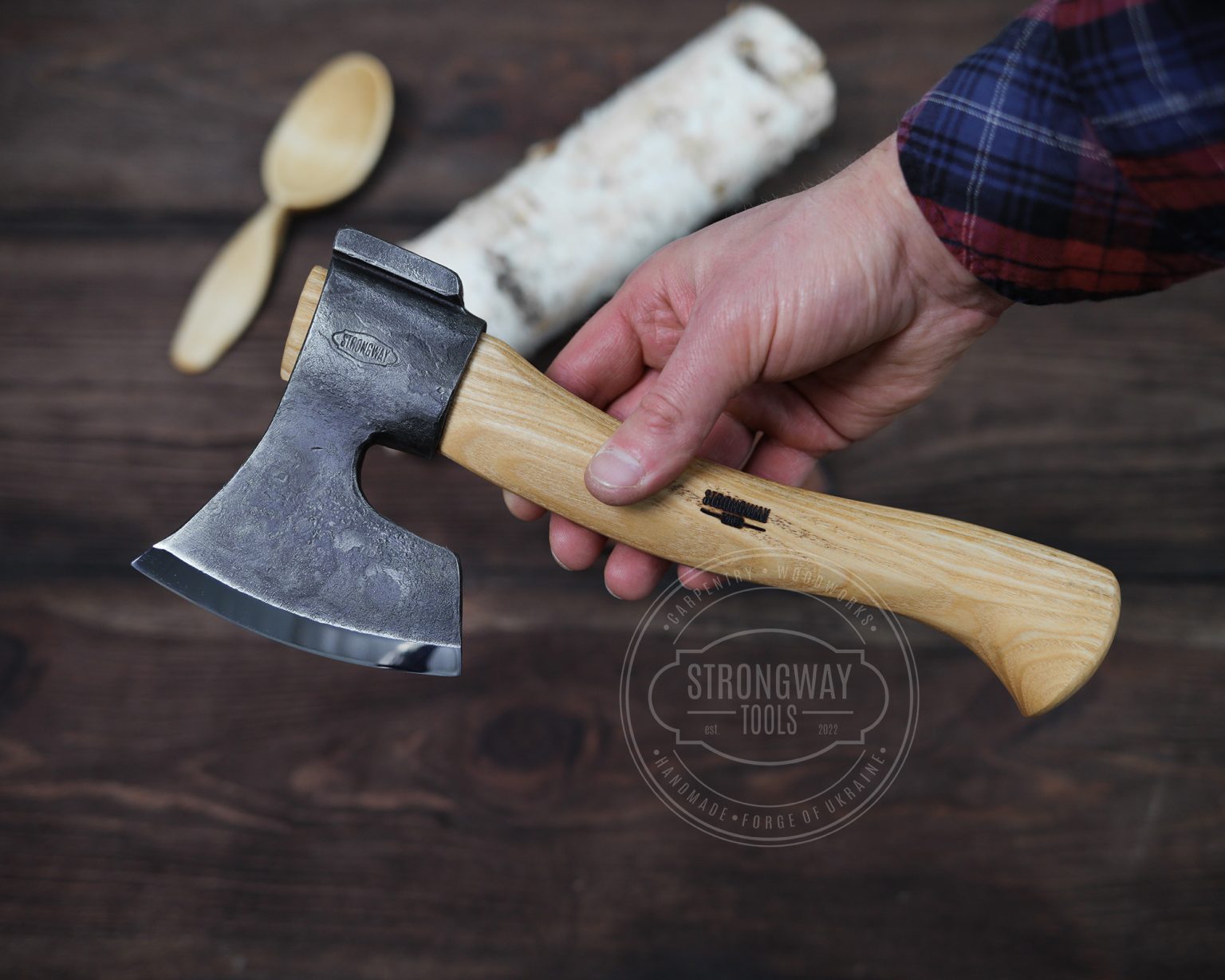 Small Finnish Carving Axe with octagonal handle > STRONGWAY TOOLS, L.L.C.
