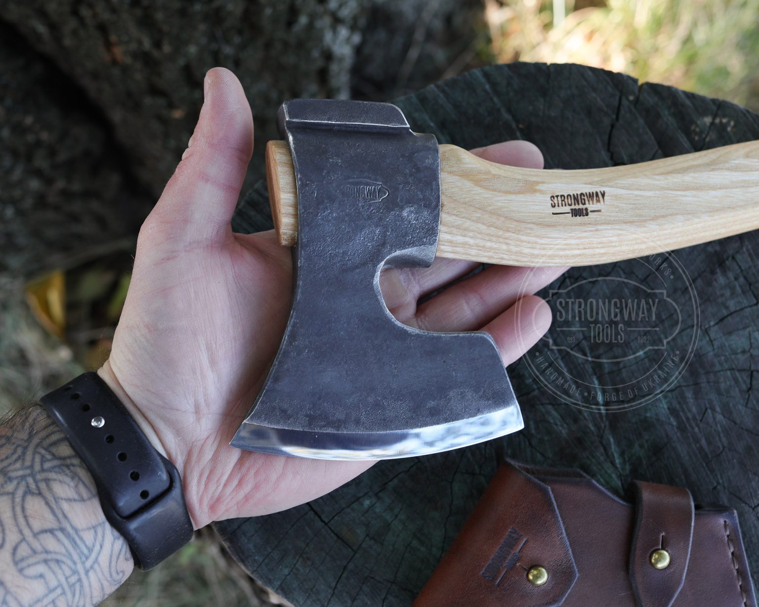 Small Finnish Carving Axe with octagonal handle