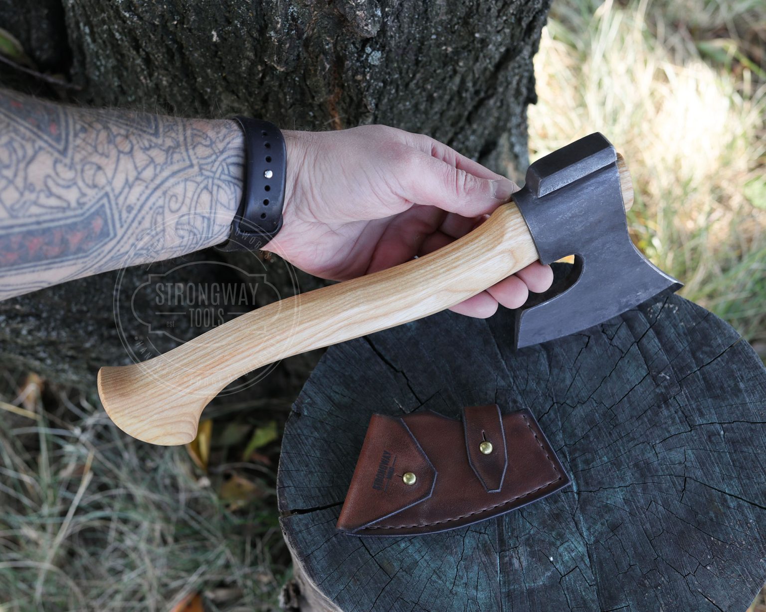 Small Finnish Carving Axe with octagonal handle