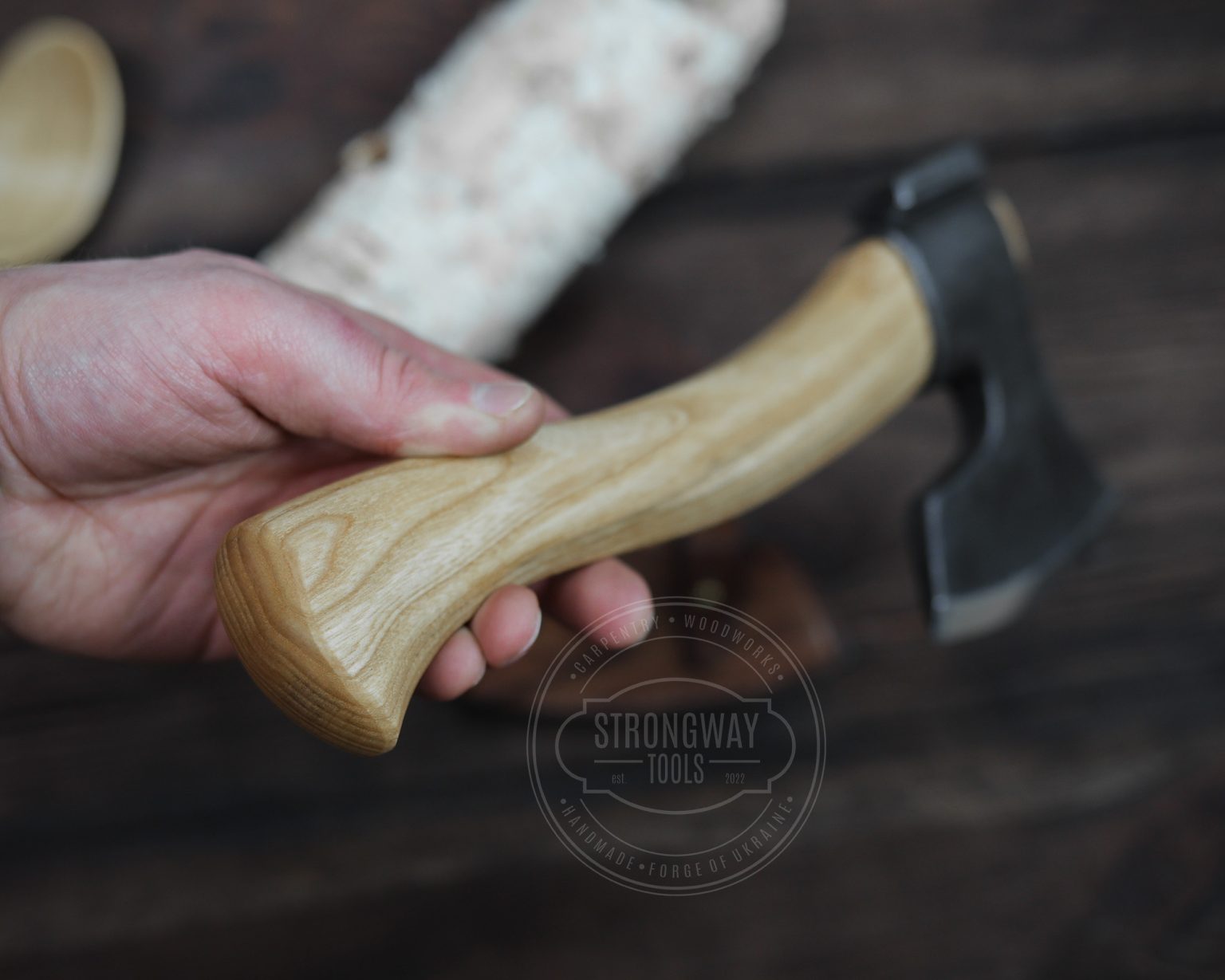 Small Finnish Carving Axe with octagonal handle > STRONGWAY TOOLS, L.L.C.