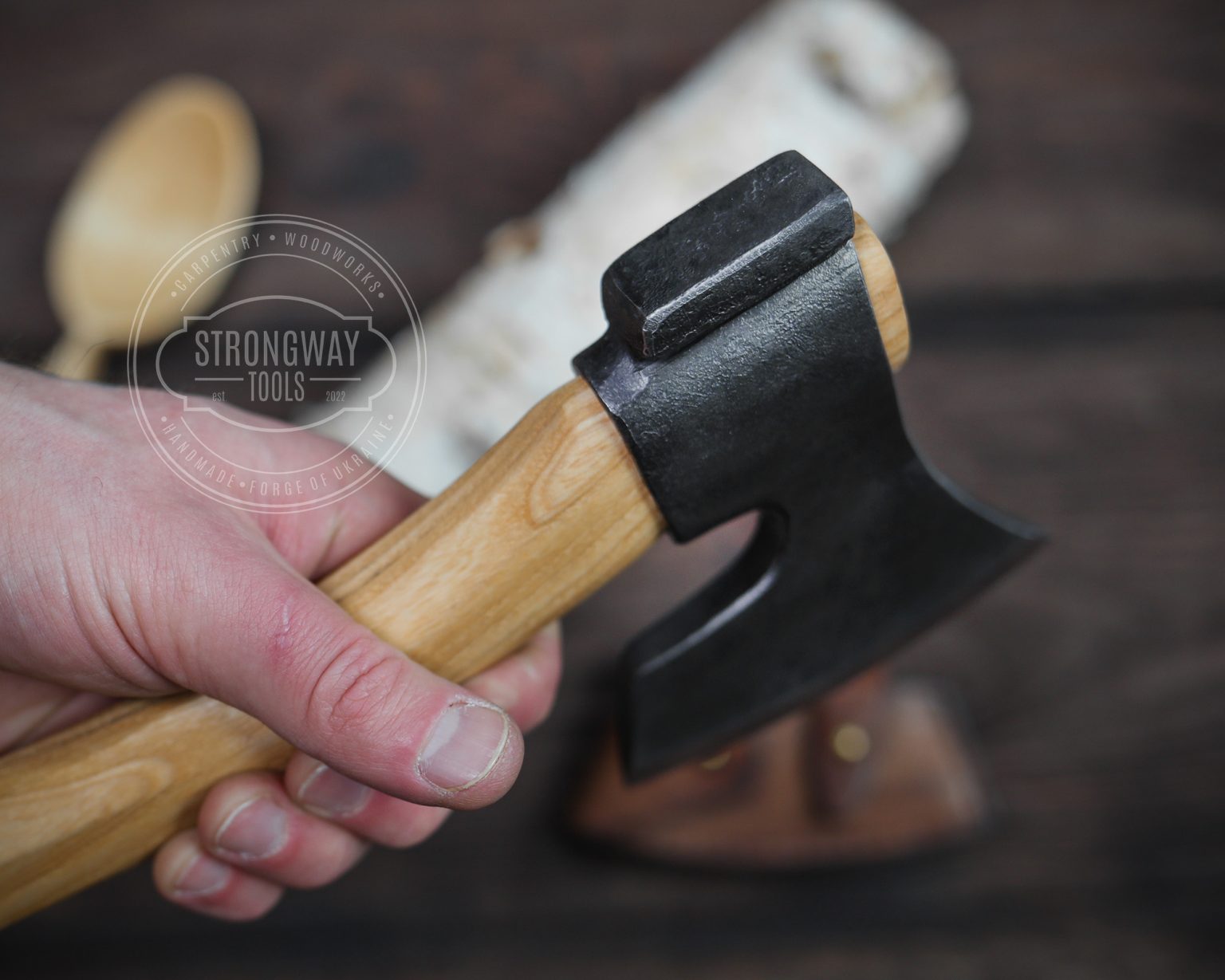 Small Finnish Carving Axe with octagonal handle > STRONGWAY TOOLS, L.L.C.