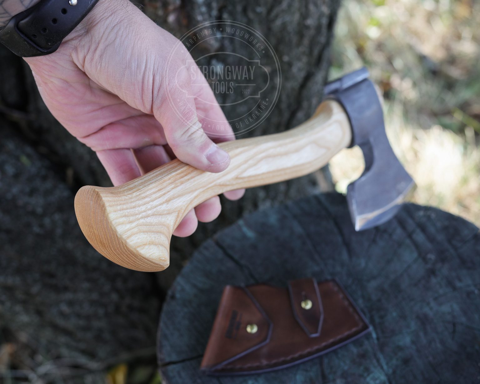 Small Finnish Carving Axe with octagonal handle
