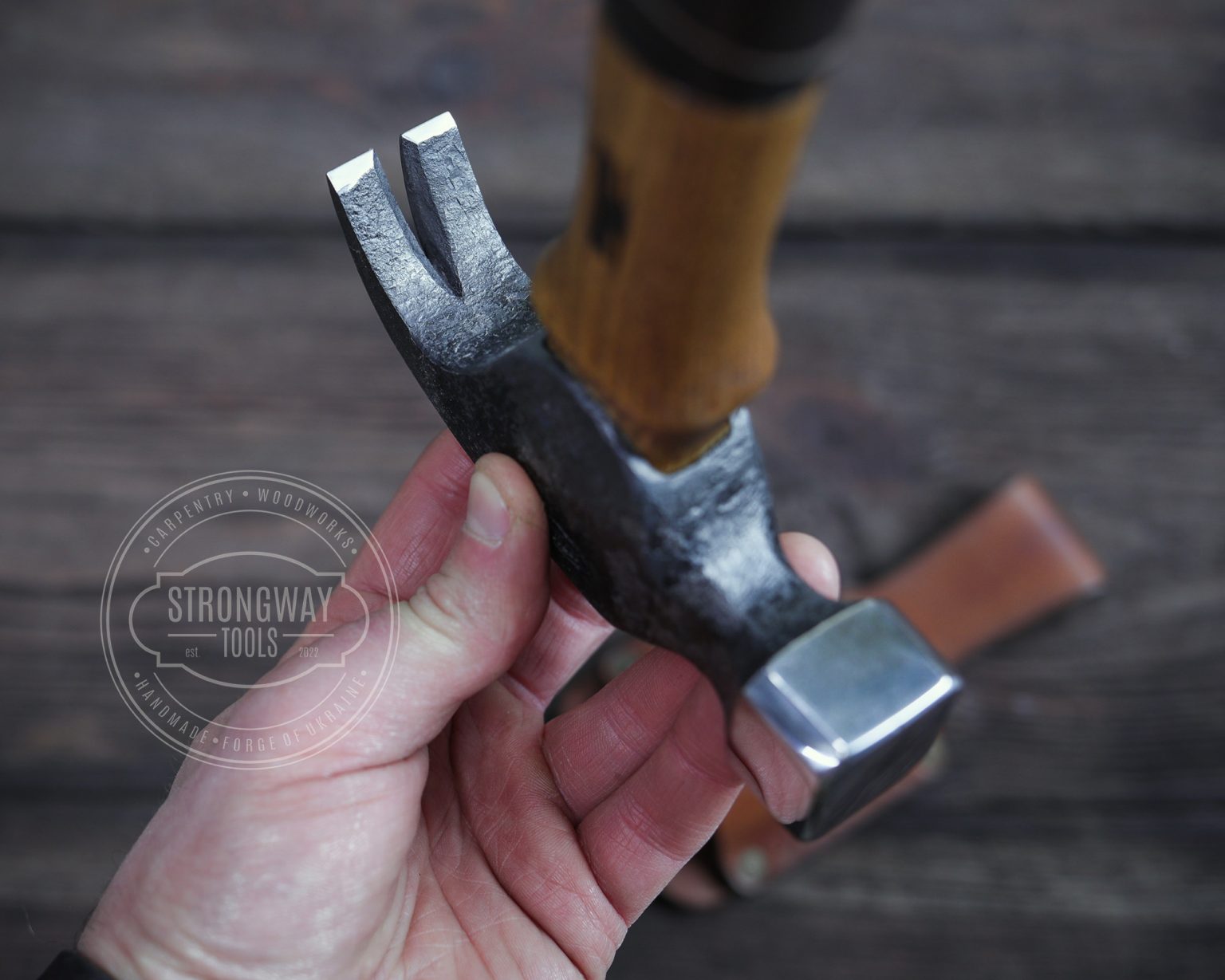 Hammer with nail puller in case
