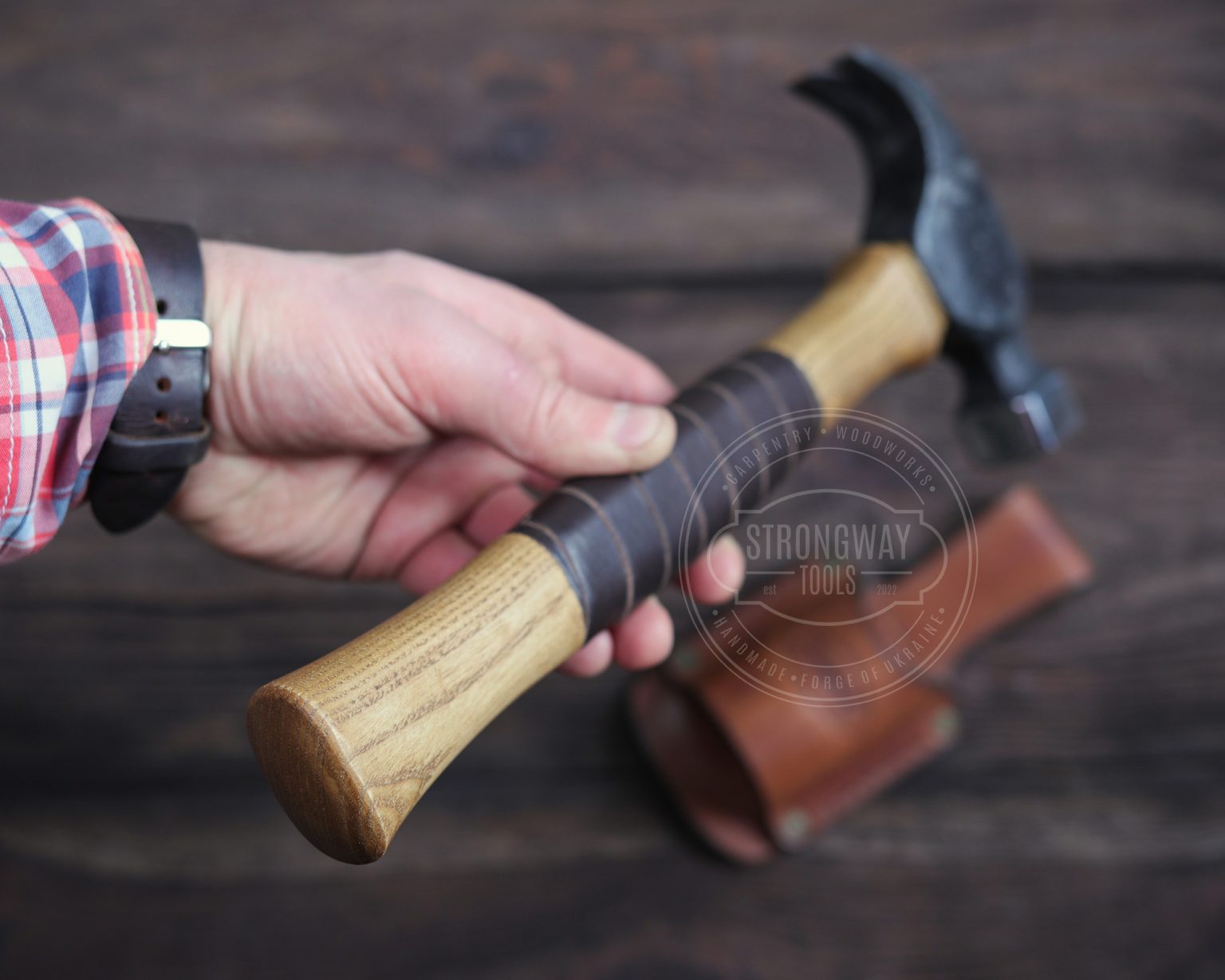 Hammer with nail puller in case