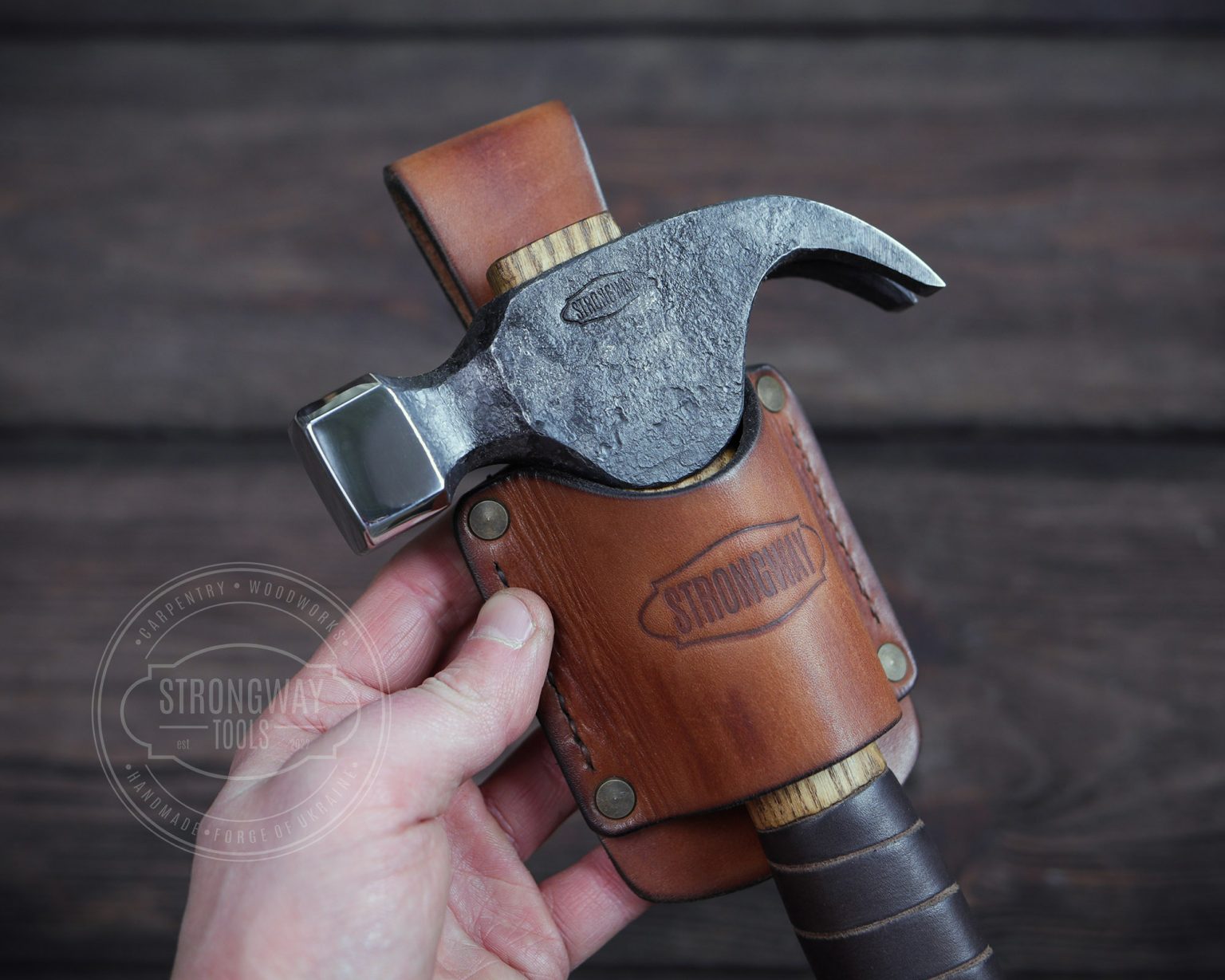 Hammer with nail puller in case