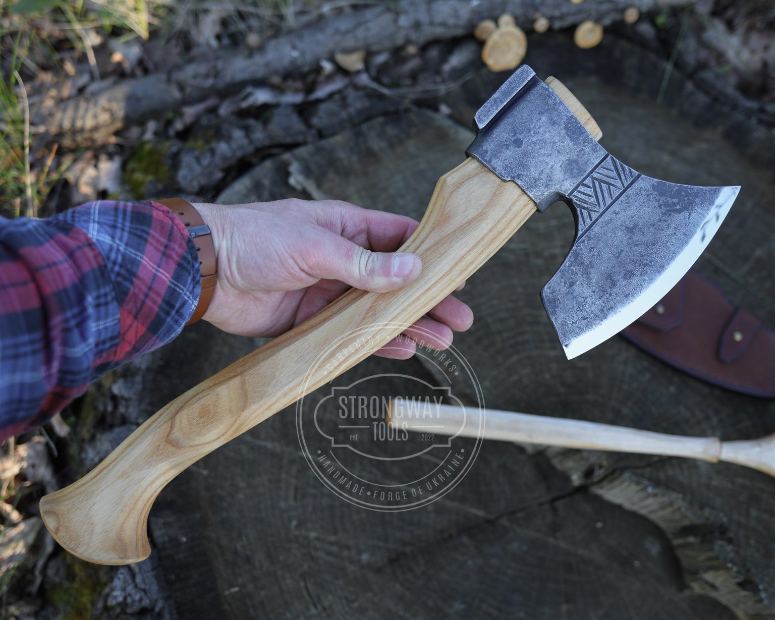 Finnish Carving Axe with octagonal handle