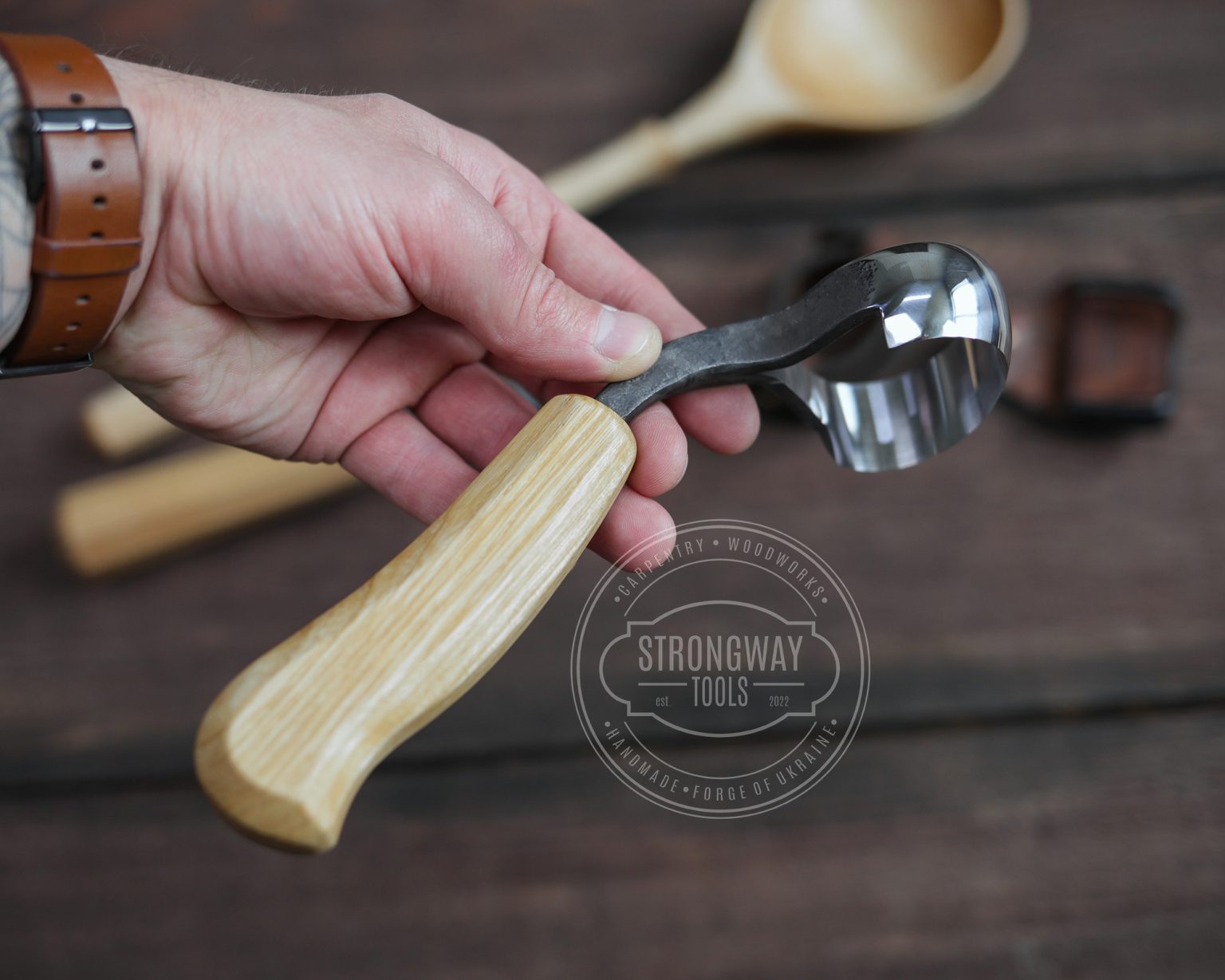 Spoon Bent Gouge s Oval Scorp Knife
