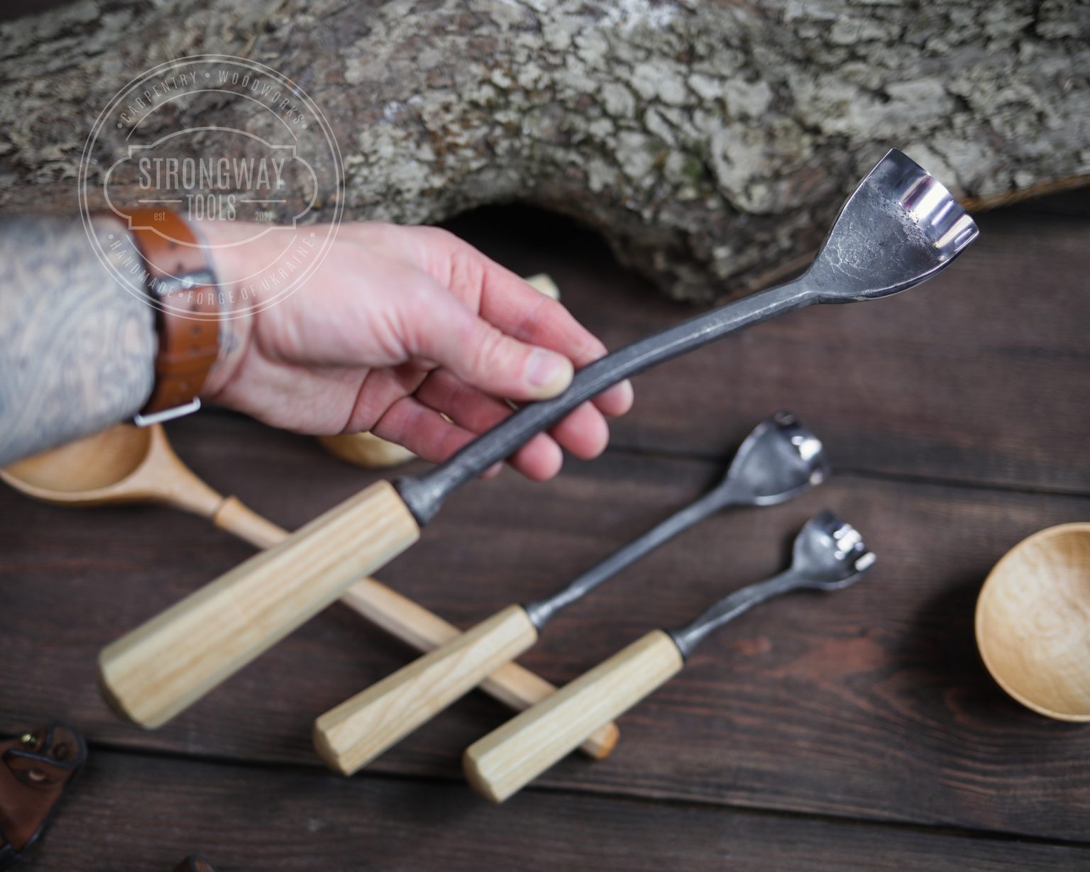Set Bent GOUGES Cranked Neck