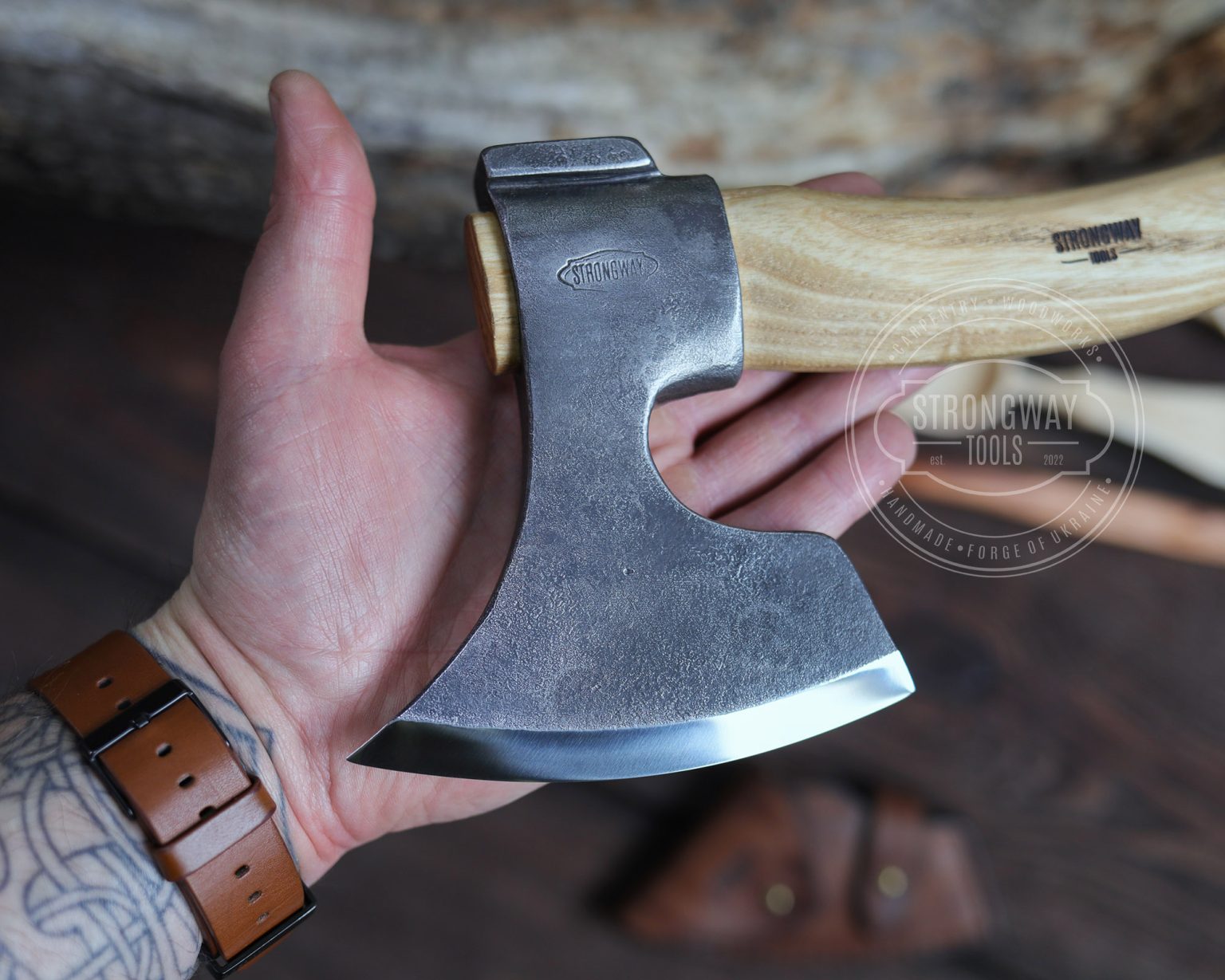 Small Finnish Carving Axe with smooth handle
