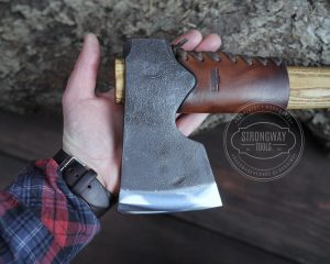 Medium axe with leather on handle 2