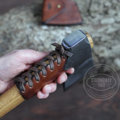 Medium axe with leather on handle 2