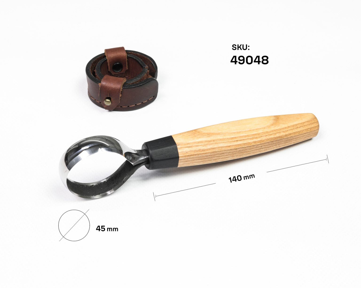 Hand Forged Wood Carving Small Circle Scorp Knife