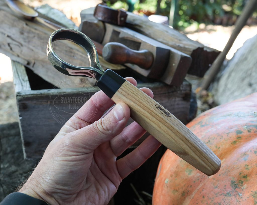 Hand Forged Wood Carving Small Circle Scorp Knife