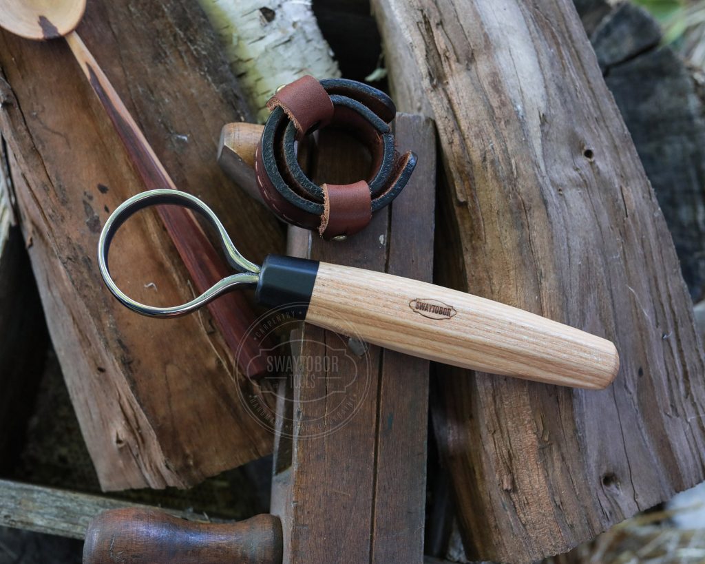 Hand Forged Wood Carving Small Circle Scorp Knife