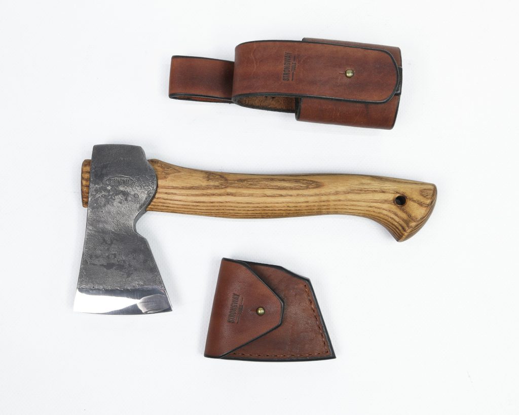 Small axe with leather belt loop