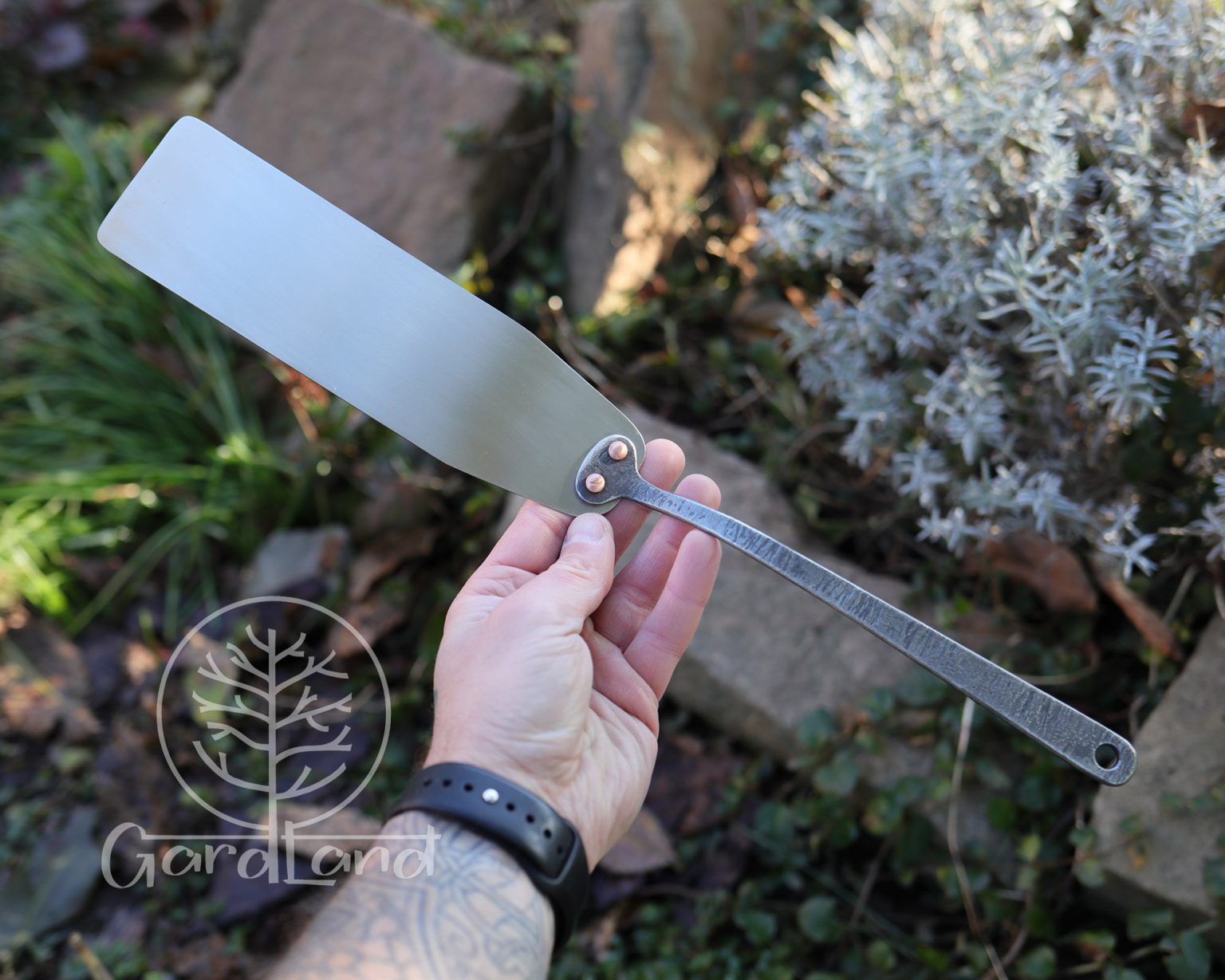 Long Frying Stainless Shovel with metal handle