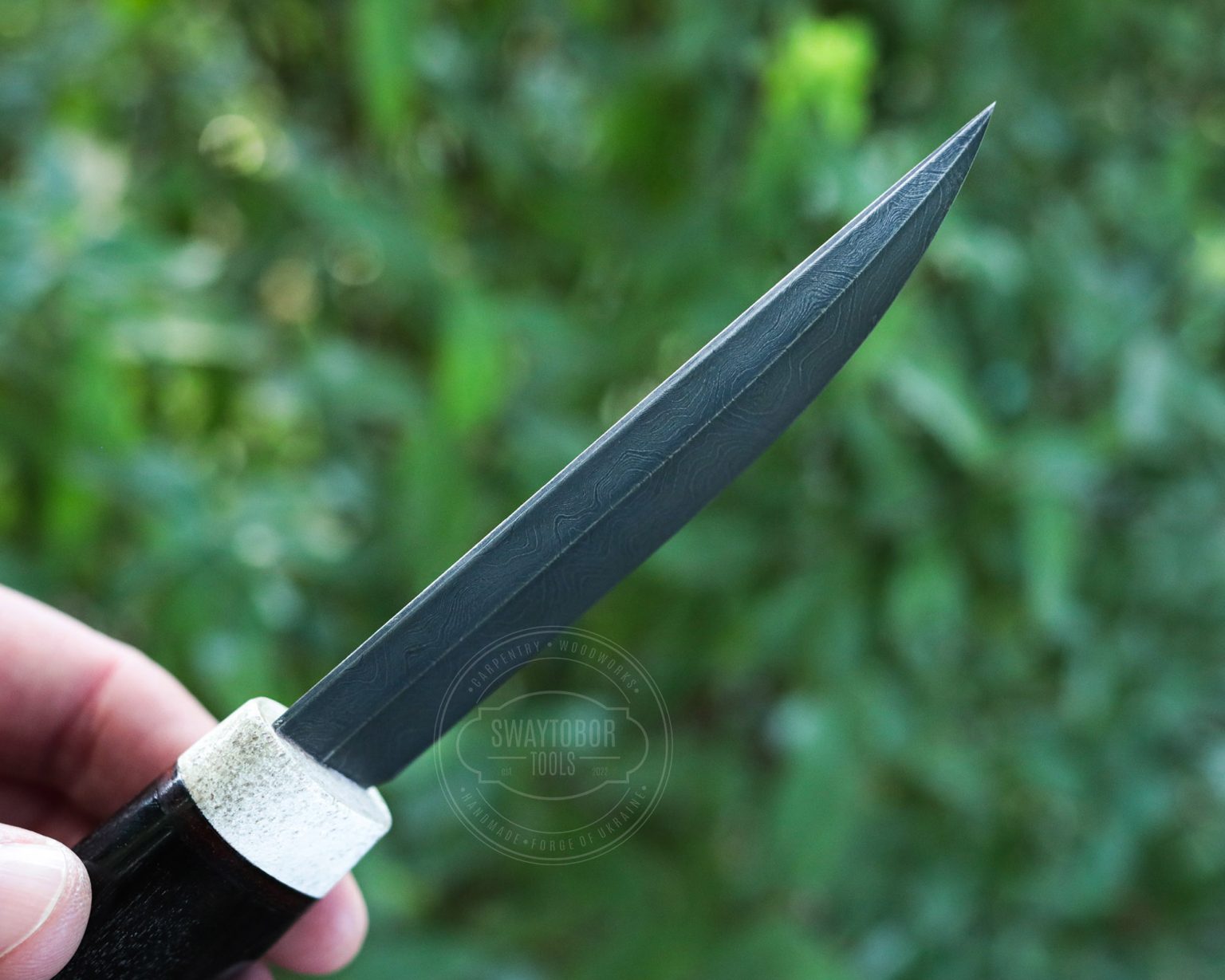 Damascus Steel Bushcraft Knife | Fixed Blade | Camping Knife with ...