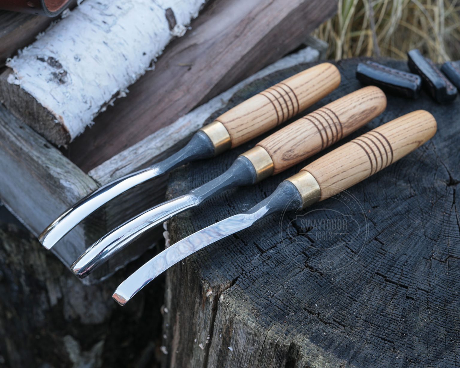 Hand-Forged Set of 3 Small Wood Carving Gouge for Wood Project
